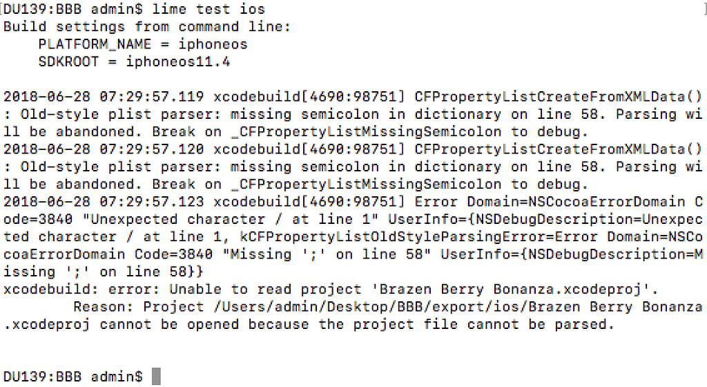 Error with XCode when building for ios - OpenFL Community