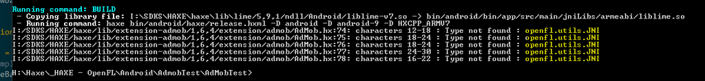 Getting Type not found : openfl.utils.JNI when compiling! - Help - OpenFL Community