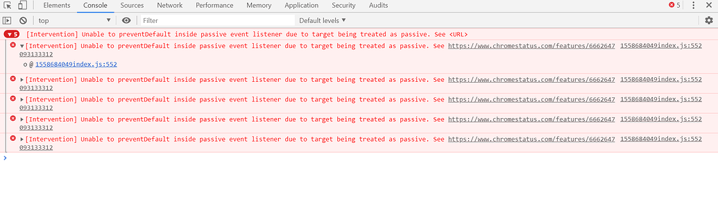 Unable To Preventdefault Inside Passive Event Listener Chrome Console Error Javascript